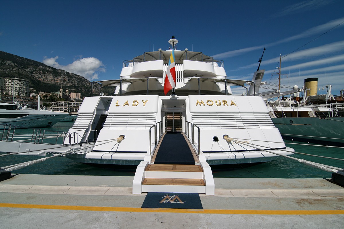 Yacht LADY MOURA, a 105m Mega Yacht by Blohm & Voss | CHARTERWORLD ...